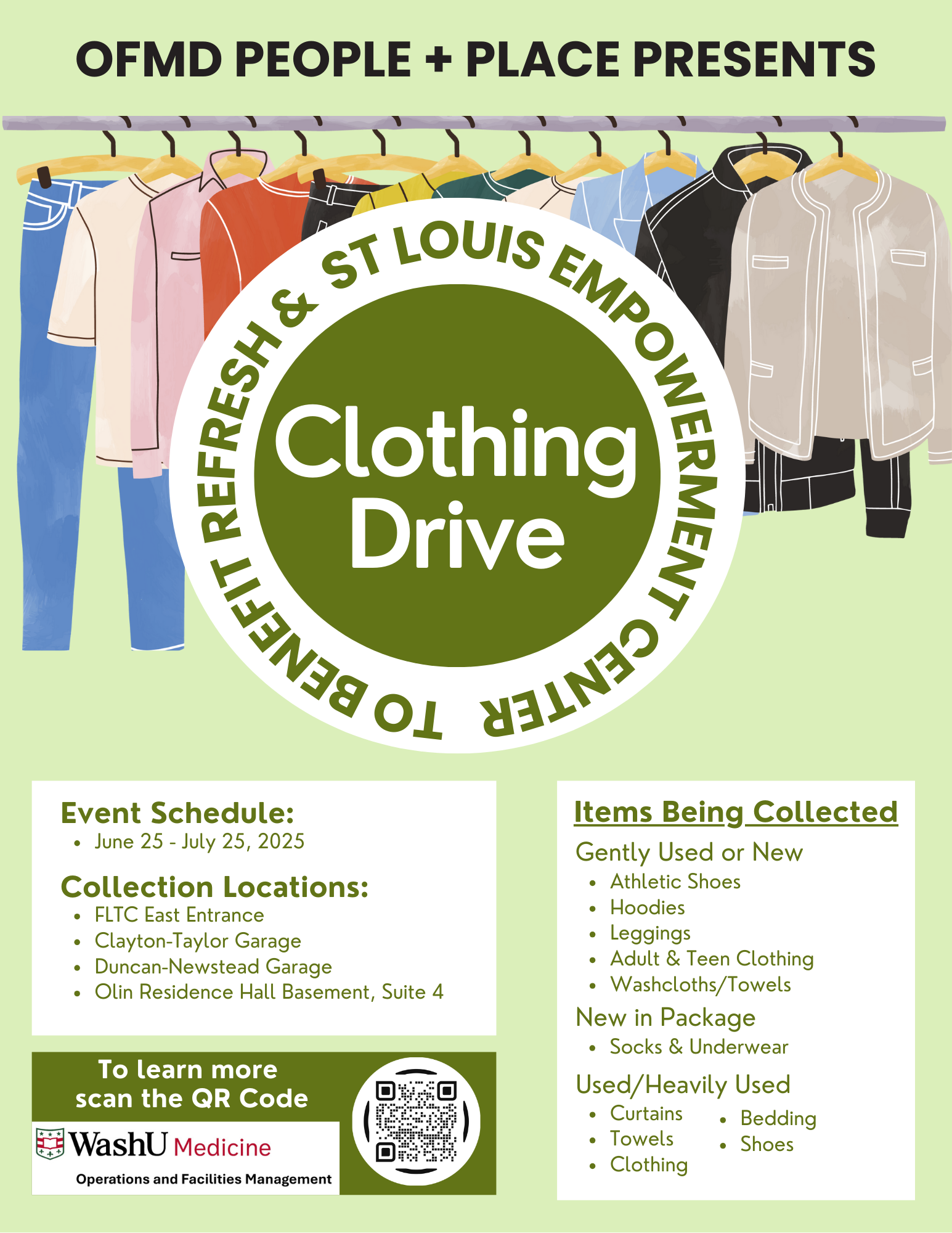 OFMD Clothing Drive | Operations & Facilities Management Department ...