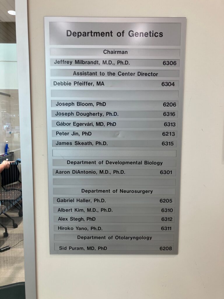 WUSM Departmental Signage Planning | Operations & Facilities Management ...